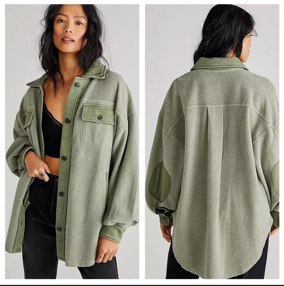 Free People | Jackets & Coats | Free People Ruby Jacket Shacket Jaded ...